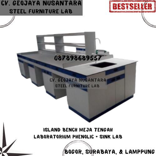 Jual Island Bench Laboratorium Phenolic + Sink, Laci & Sistem Saluran ...