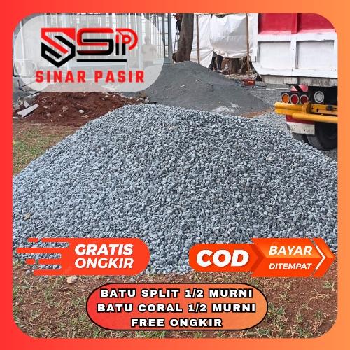 Jual batu split 1/2 cor murni 1 truk free ongkir - Kab. Tangerang ...