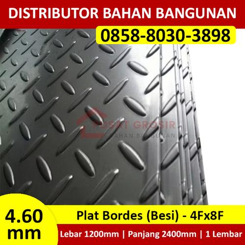 Jual Plat Bordes Besi 4.6mm x 1200mm x 2400mm Checkered Plate Per ...