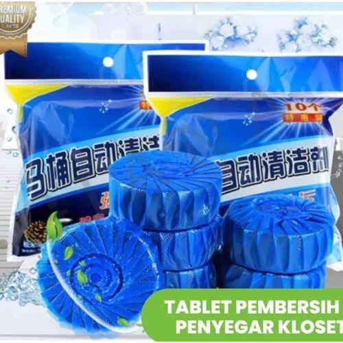 Jual Tablet pembersih penyegar toilet / Tablet biru Toilet WC isi 10 ...