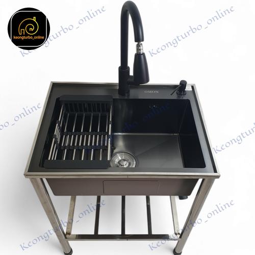 Jual Sink table bak cuci piring portable single bowl 6045p black ...