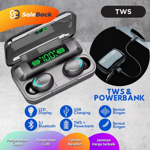 Promo TWS Earphone Bluetooth Extra Bass LED Display Sensor With Built ...