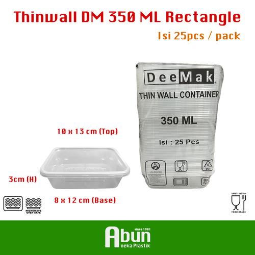 Jual Thinwall DM Rectangle 350 ML Isi 25pcs - Jakarta Selatan - Abun ...