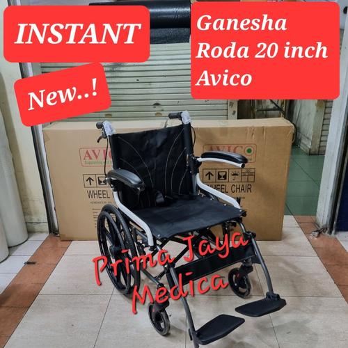 Jual Kursi Roda Black Steel Ganesha Avico Roda 20 inch Velg Racing ...