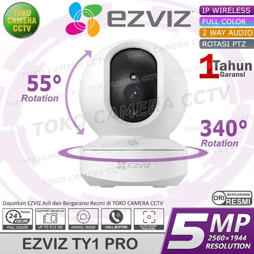Jual CCTV WIFI INDOOR PTZ 360 EZVIZ TY1 PRO 5MP KAMERA CCTV PINTAR ...