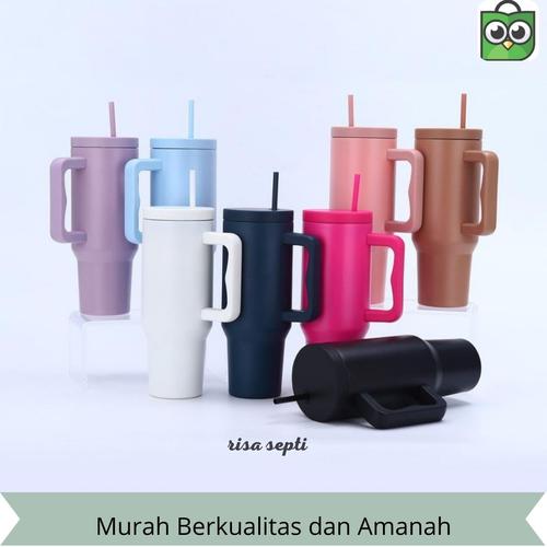 Jual 40oz 1200ml Tumbler Stainless Gagang Cold Cup Tumblr Stainless ...