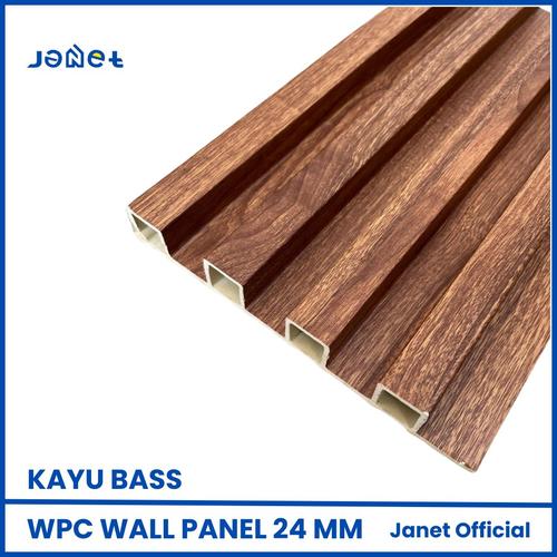 Promo WPC Wall Panel Warna Kayu Bass 3M | T 300cm dan L 17cm | 2.4cm | pvc Wallpanel Wood Panel ...