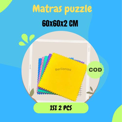 Jual Matras puzzle Ukuran 60x60 cm Tebal 2 cm Isi 2 Pcs / Playmat ibu ...