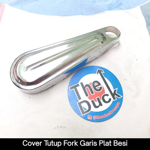 Jual Cover Tutup Fork Garis Plat Besi Vespa Super Sprint VBA VBB VNB ...