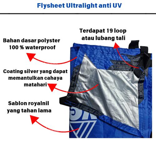 Jual flysheet ultralight vertex flysheet 3x3 3x4 fly sheet bushcraft ...