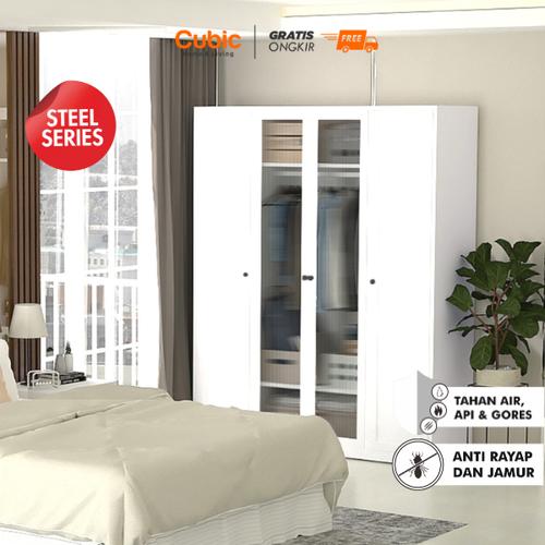 Promo Cubic Lemari Pakaian Besi / Wardrobe Baju Kaca Minimalis - Avanti ...