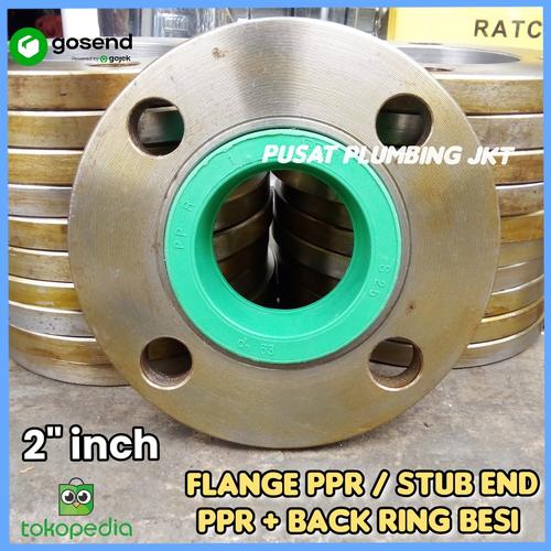 Jual FLANGE PPR STUB END PPR + BACK RING BESI 2" inch 63mm - STUB END ...