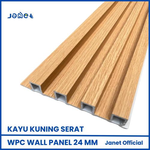 Promo WPC Wall Panel Kayu Kuning Serat 3M | T 300cm dan L 17cm | 2.4cm ...