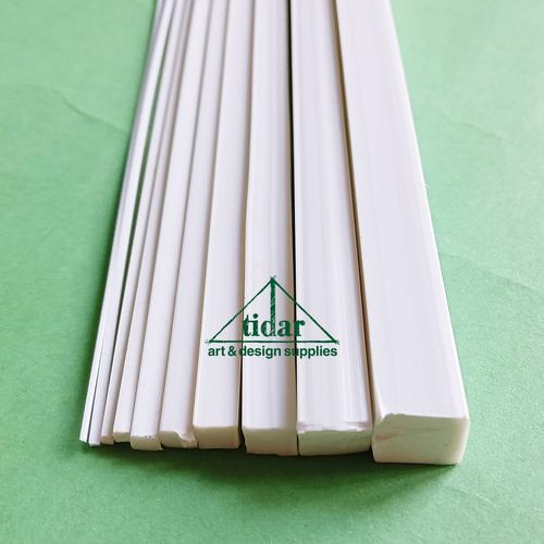 Jual White Square Tube Plastic Stick - Stik Plastik Putih Kotak Padat ...