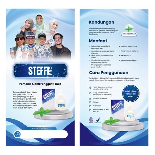 Jual Brosur atau pamflet produk Steffi Pro, pemanis alami pengganti ...