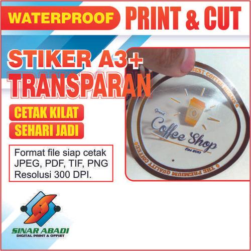 Jual PRINT STICKER TRANSPARAN | STIKER A3+ I CETAK STIKER TRANSPARAN ...