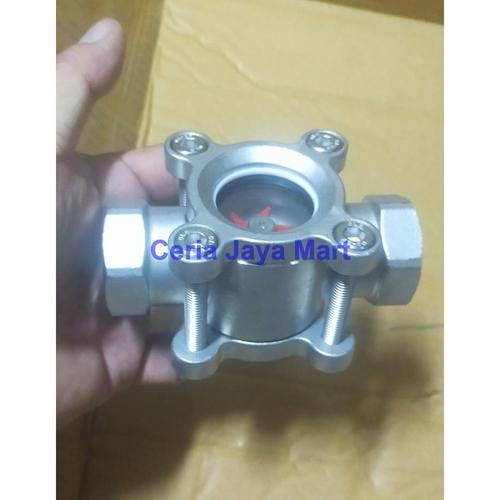 Jual [GIP] Sight Glass Flow Indicator 1 " Inch DN 25 Drat Cast Iron ...