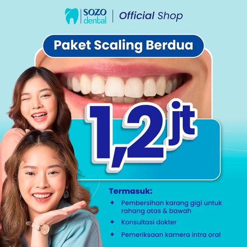 Promo Paket Scaling Moderate untuk 2 Orang + Konsultasi Dokter + Pemeriksaan Dengan Kamera Intra ...