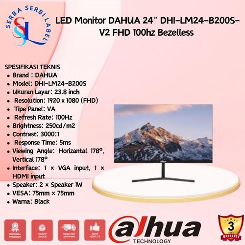 Jual Monitor LED Dahua 24" DHI-LM24-B200S-V2 100Hz HDMI VGA - Jakarta ...