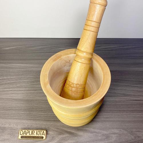 Jual Lumpang+Alu Kayu Mahoni Ukuran Diameter 16cm - Standart - Kota ...