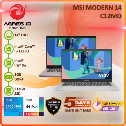 Promo MSI Modern 14 C12MO i5 1235U 8GB 512GB 14.0" FHD IPS - SILVER ...