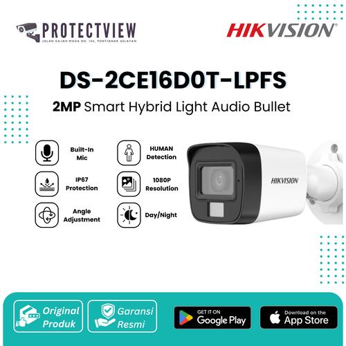 Jual Hikvision DS-2CE16D0T-LPFS 2MP TURBO HD BULLET OUTDOOR CAMERA BUILT-IN-MIC - KAMERA - Kota ...