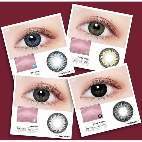 Jual Softlens X2 MAC Normal / Soflen Mata Aku Cantik Exoticon Big Eyes ...