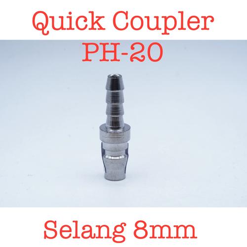 Jual PH-20 PH 20 Quick Coupler 8mm Sambungan Selang Kompresor Recoil ...