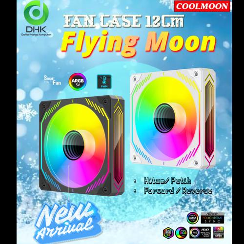Jual COOLMOON FAN CASE FM120 FLYING MOON ARGB PWM 12CM SYNC - HITAM ...