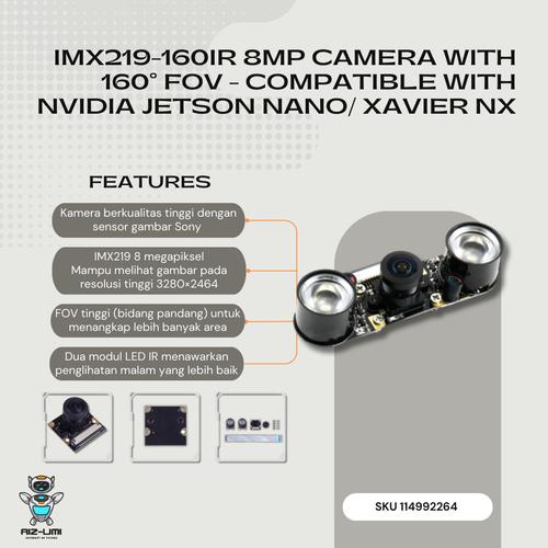 Jual IMX219-160IR 8MP Camera with 160° FOV - Compatible with NVIDIA ...