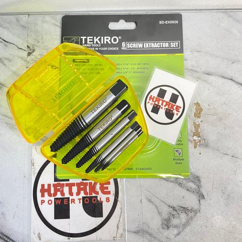 Jual TEKIRO SCREW EXTRACTOR SET 6PCS / TAP BALIK PEMBUKA BAUT SD-EX0926 ...