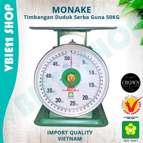 Jual Timbangan VIETNAM HIJAU MONAKE 50kg Besi Stainless Jarum Analog Manual Duduk Sembako Telor ...