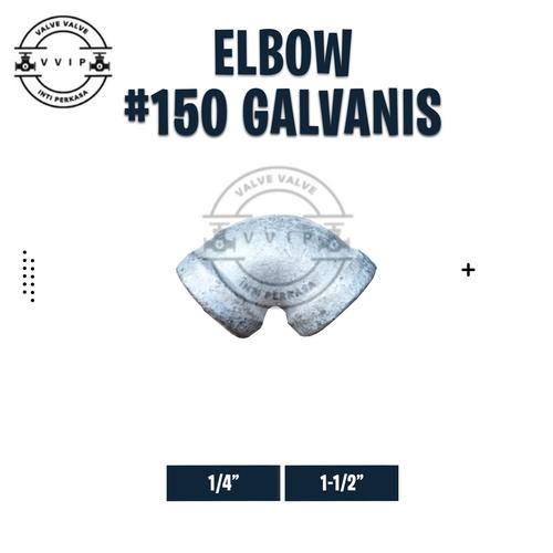 Jual ELBOW / KNEE #150 GALVANIS GSP GALV BSPT NPT SCREW DRAT - SIZE 1/4 ...