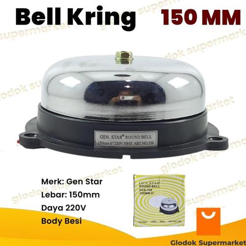 Jual Bel Kring 150mm Gen Star Bell Listrik 6 inch Sekolah Pabrik Fire ...