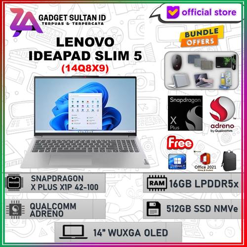 Promo Lenovo Ideapad Slim 5 14Q8X9 Snapdragon X Plus 16/512 Windows 11 ...