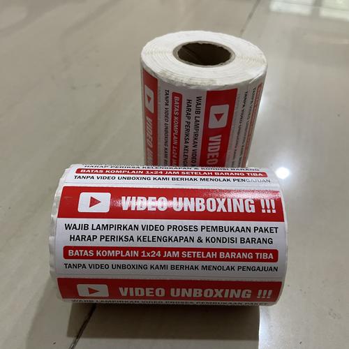 Jual Sticker / label wajib video unboxing 1 x 24 jam 8,5cm x 3,5cm (1 ...