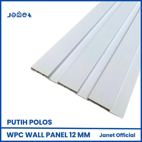 Promo WPC Wall Panel WARNA PUTIH POLOS 3M | T 300cm dan L 20cm | 1.2cm ...