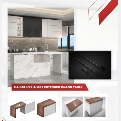 Jual Rel Sliding Meja dapur geser HARFIT EXTENDED TABLE ISLAND - HA ...