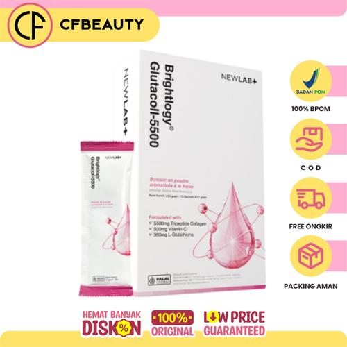 Jual NEWLAB Brightlogy GlutaColl-5500 | Minuman Glutathione & Collagen - 5500 15 SACHET - Kab ...