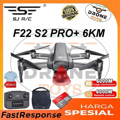 Promo Drone SJRC F22 S2 Pro+ 6KM GPS 2-Axis Gimbal 4K Camera RC ...