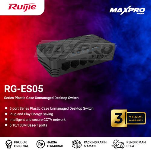 Jual RG-ES05 - RUIJIE REYEE 5 PORT UNMANAGED DESKTOP SWITCH NON POE ...