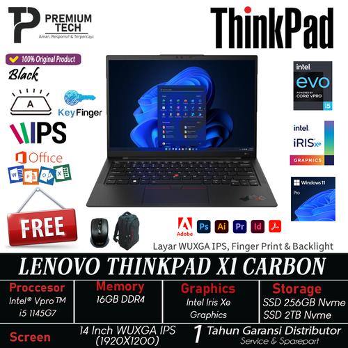 Jual Lenovo Thinkpad X1 Carbon Intel Evo Vpro i5 1135G7 16GB 2TB SSD ...