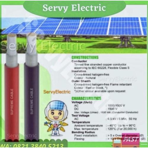 Promo Kabel PV Solar Panel 4mm H1Z2Z2 – K 1500 VDC Supreme MERAH H1Z2Z2 ...