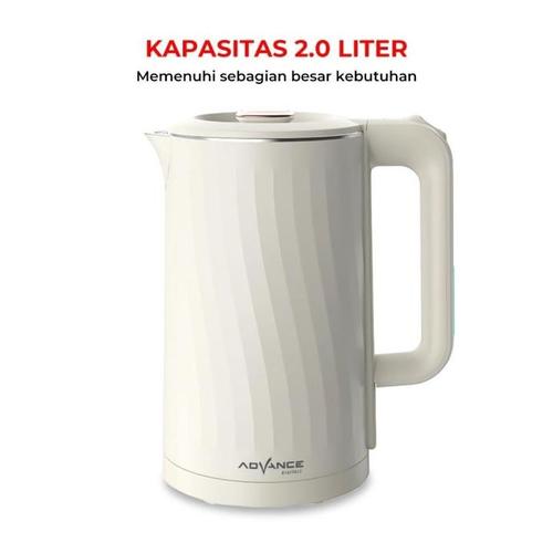 Jual Teko Listrik Kapasitas 2 Liter Stainless Steel Daya 500 Watt ...