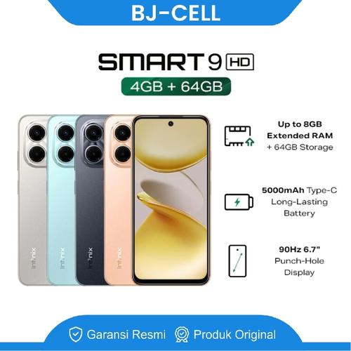 Jual Infinix Smart 9 HD 4/128 Garansi Resmi - Metalic Black - Kab. Majalengka - BJ-Cell | Tokopedia