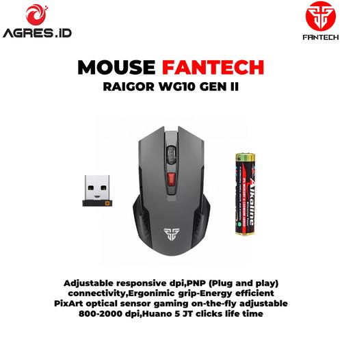 Jual FANTECH MOUSE WIRELESS GAMING RAIGOR II WG10 - WHITE - Kab ...
