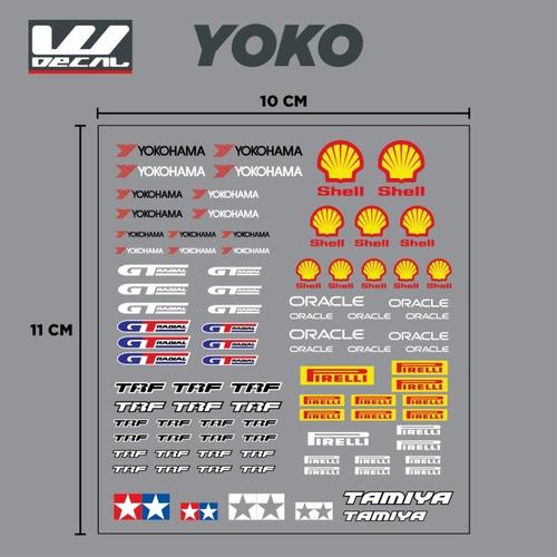 Jual Stiker Decal kering tamiya mini4wd putih hitam warna - ADVAN ...