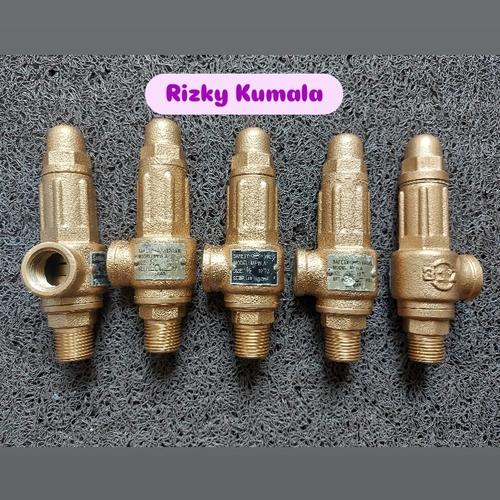 Jual Safety Valve Kuningan 1/2" Inch 10 Bar Kg/Cm Drat Luar x Dalam ...