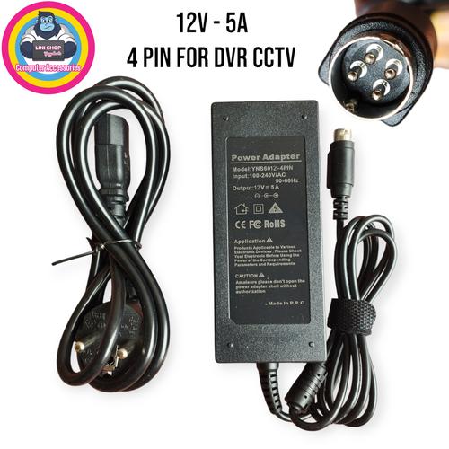 Jual Adaptor Dc 12v - 5A 4pin power Dvr Hikvision 4 pin - Kab. Sleman ...