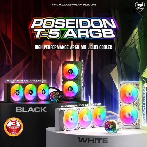 Jual AIO CPU Liquid Cooler 360mm ARGB White Black AIGO Twister / Cougar Elite Poseidon Water ...